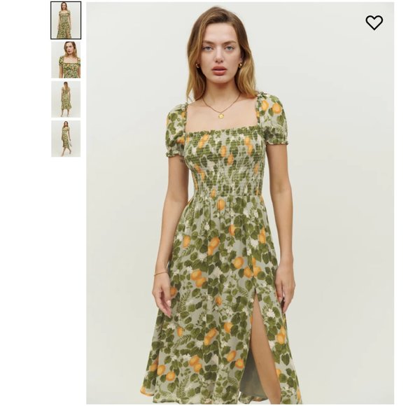 Reformation | Dresses | Reformation Inka Dress In Orange Grove | Poshmark